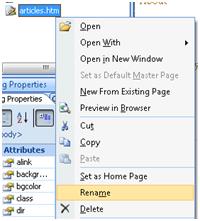 Working with Web Pages in Microsoft Expression Web | DotNetCurry